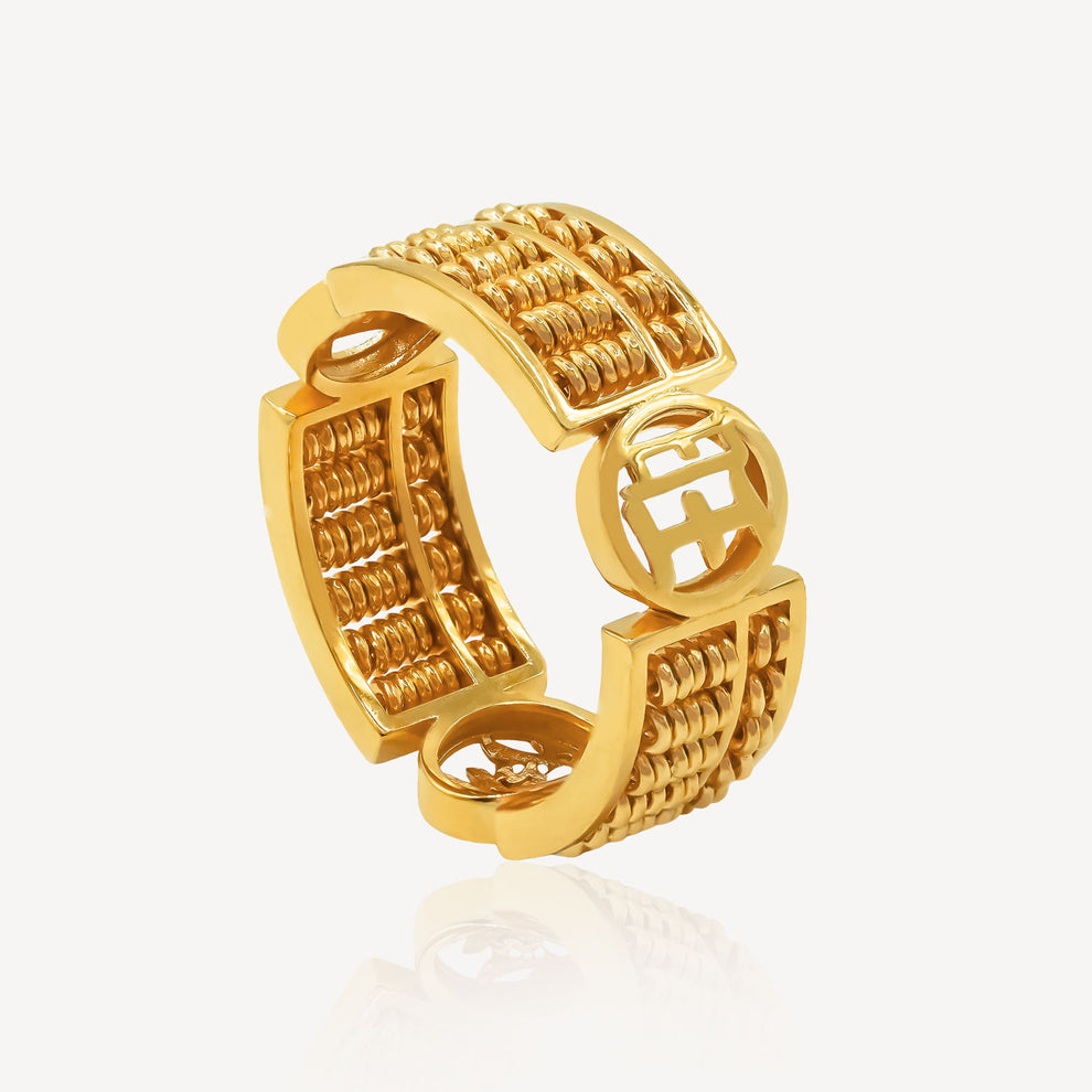 916 Gold 兴旺发 Abacus Ring – Top Gold Shop