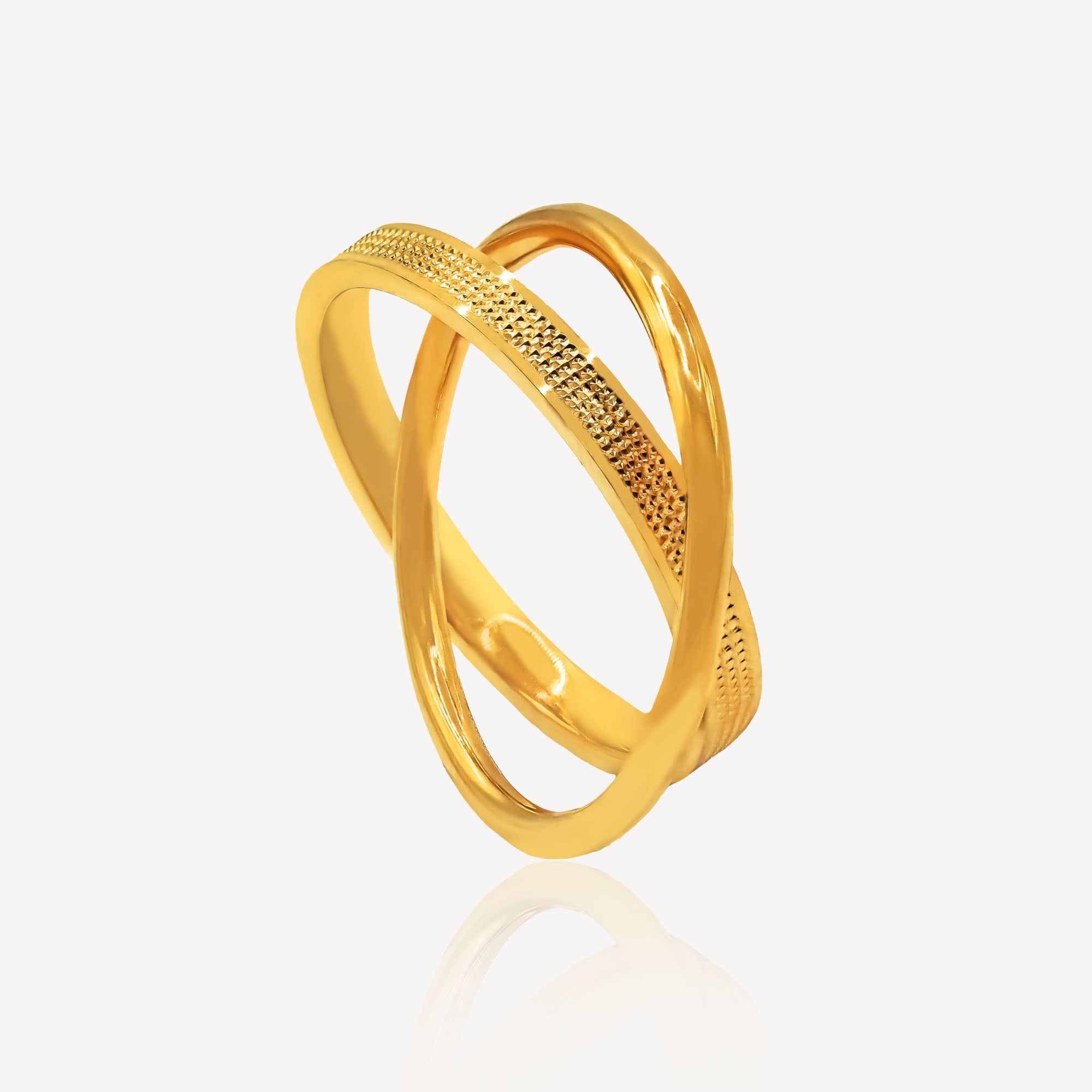 916 Gold Double Banded Ring – Top Gold Shop