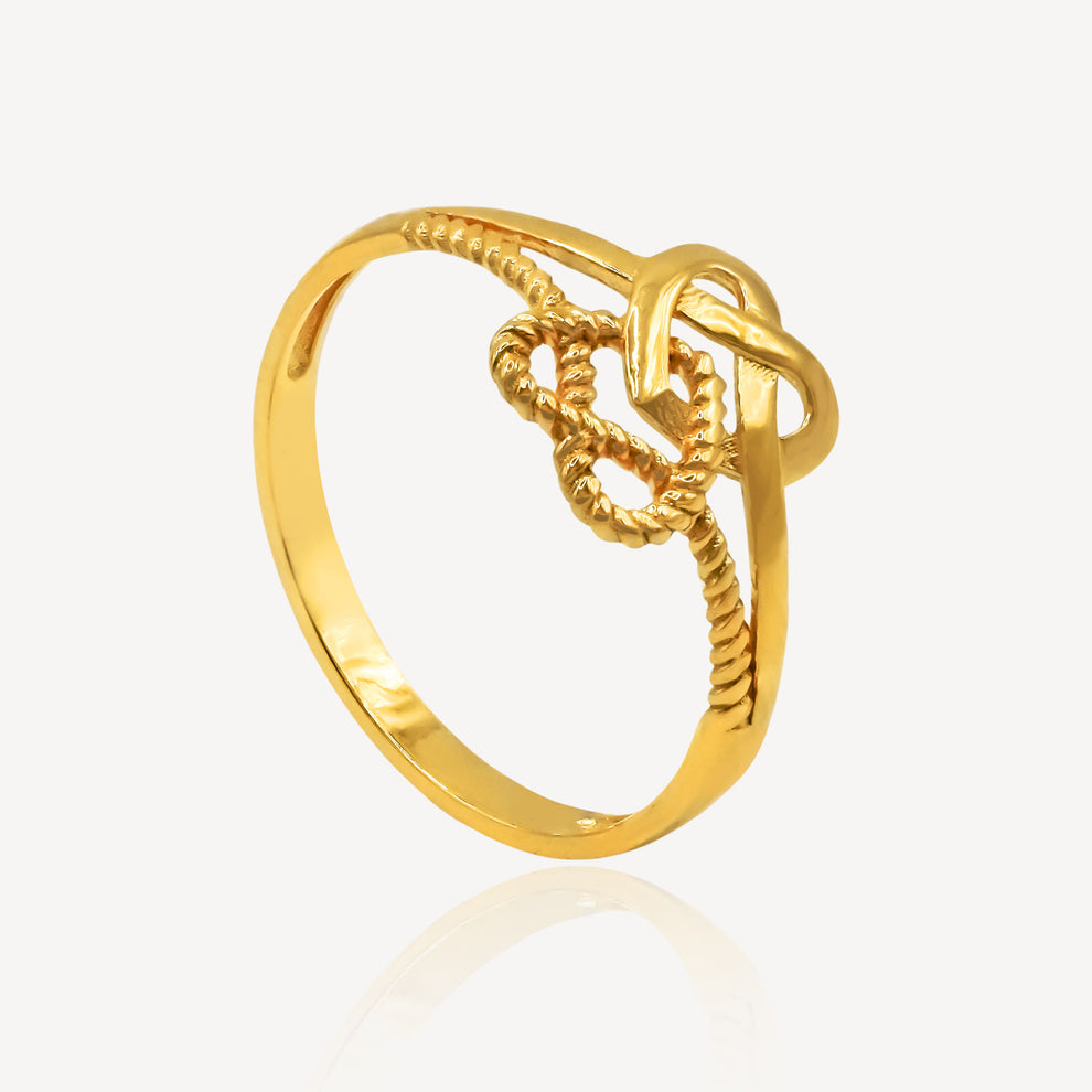 916 Gold Inverted Heart Ring – Top Gold Shop