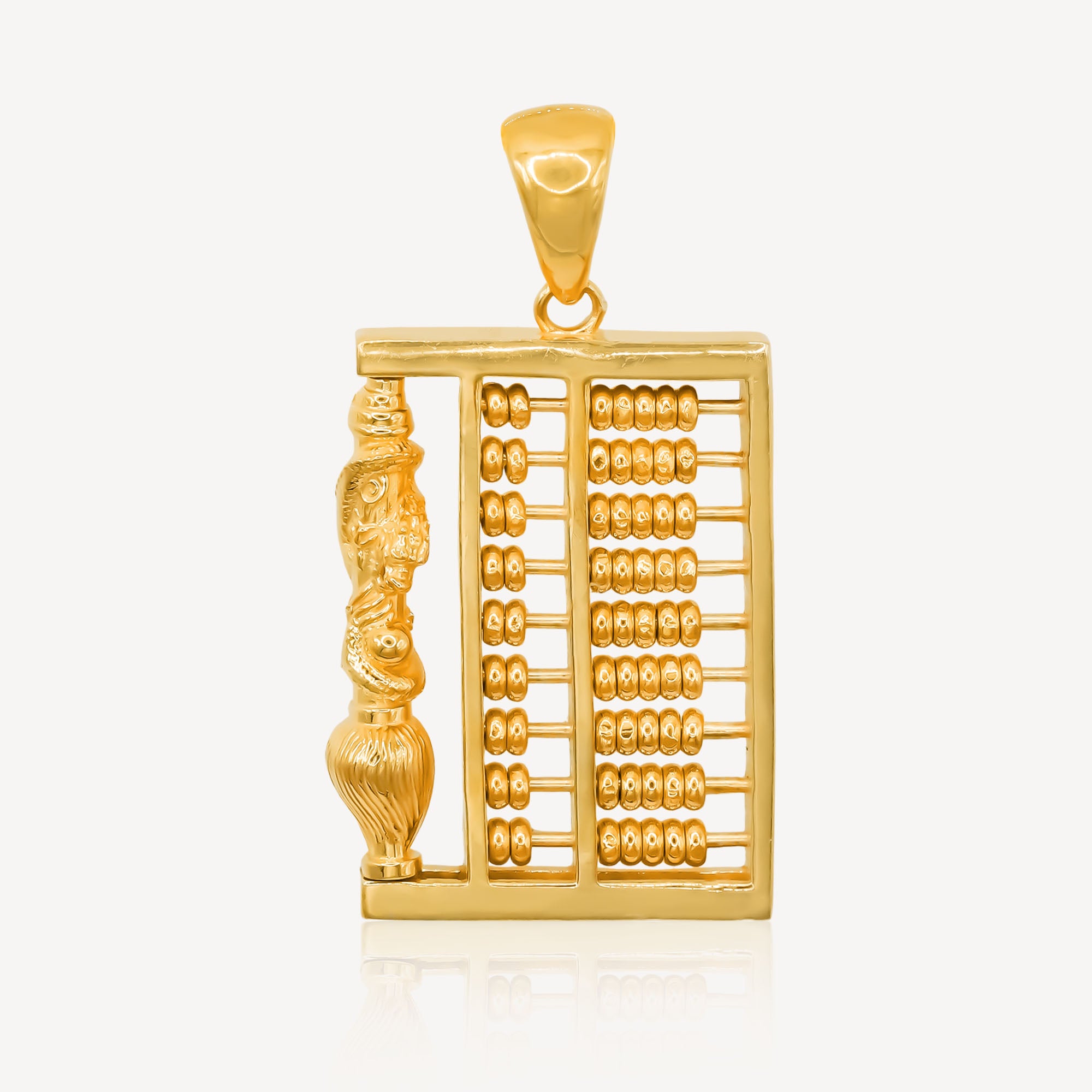 916 Gold DragonBrush Abacus Pendant – Top Gold Shop
