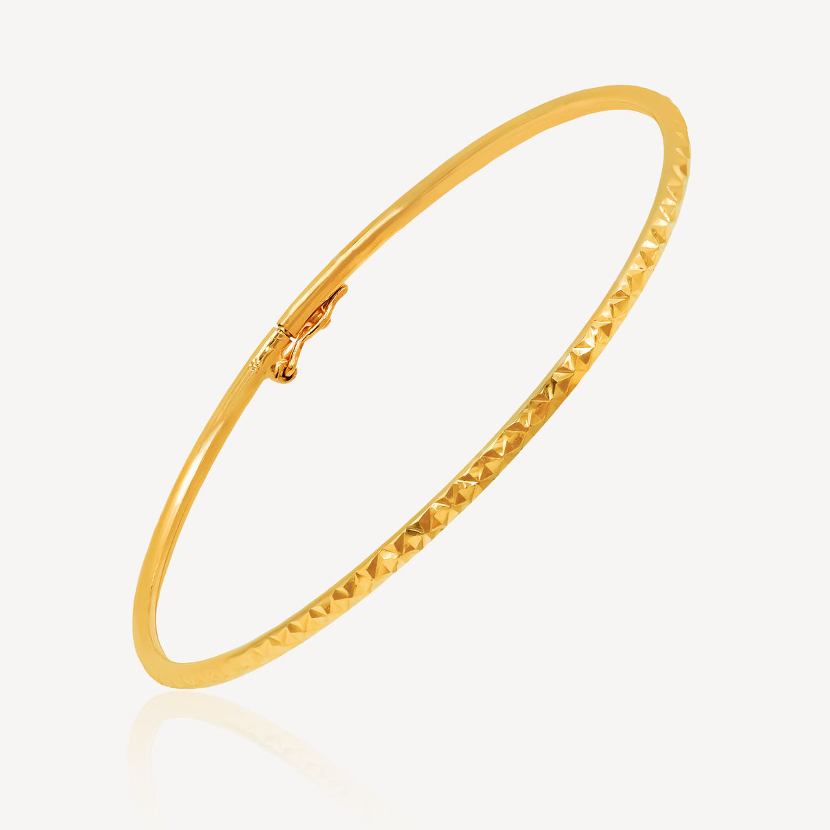 916 Gold Textured Bangle – Top Gold Shop