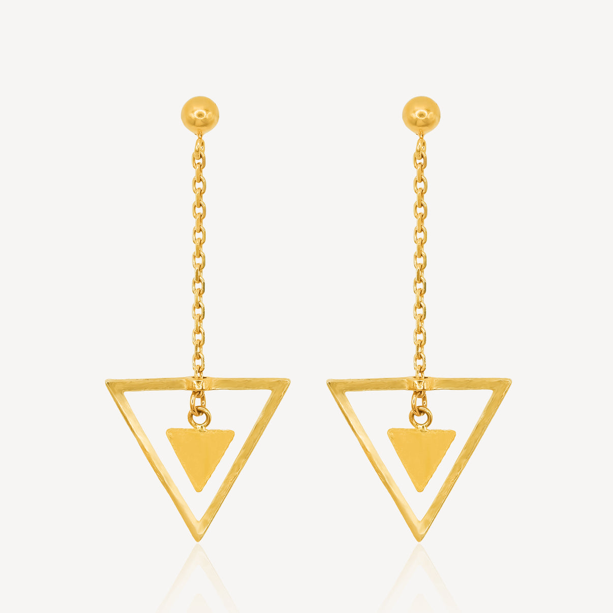 916 Gold Triangle Earring – Top Gold Shop