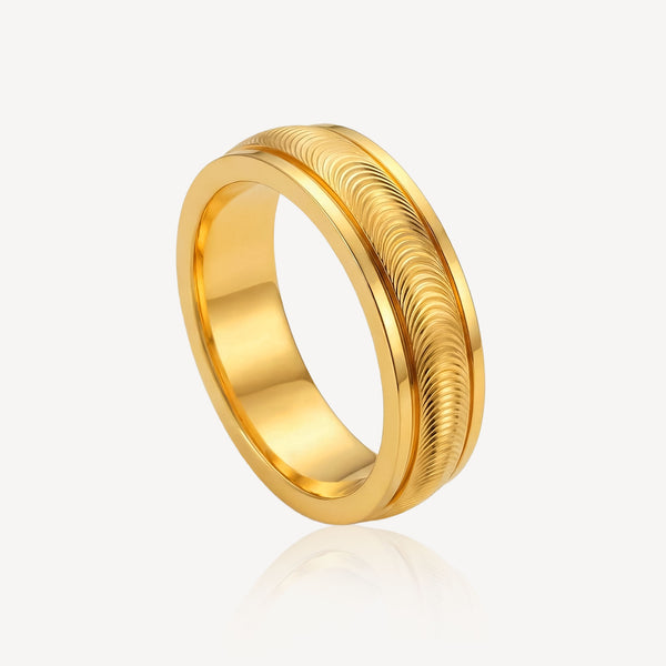 916 Gold Wave Spinning Ring – Top Gold Shop