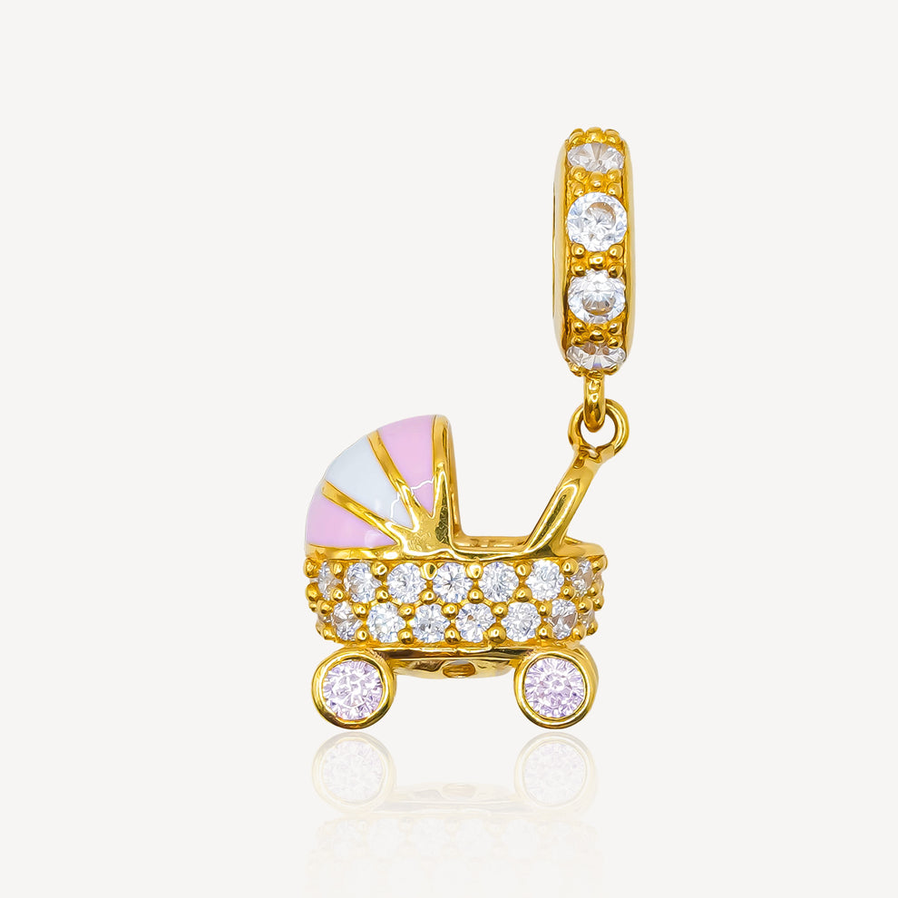 916 Gold Baby Pram Charm – Top Gold Shop