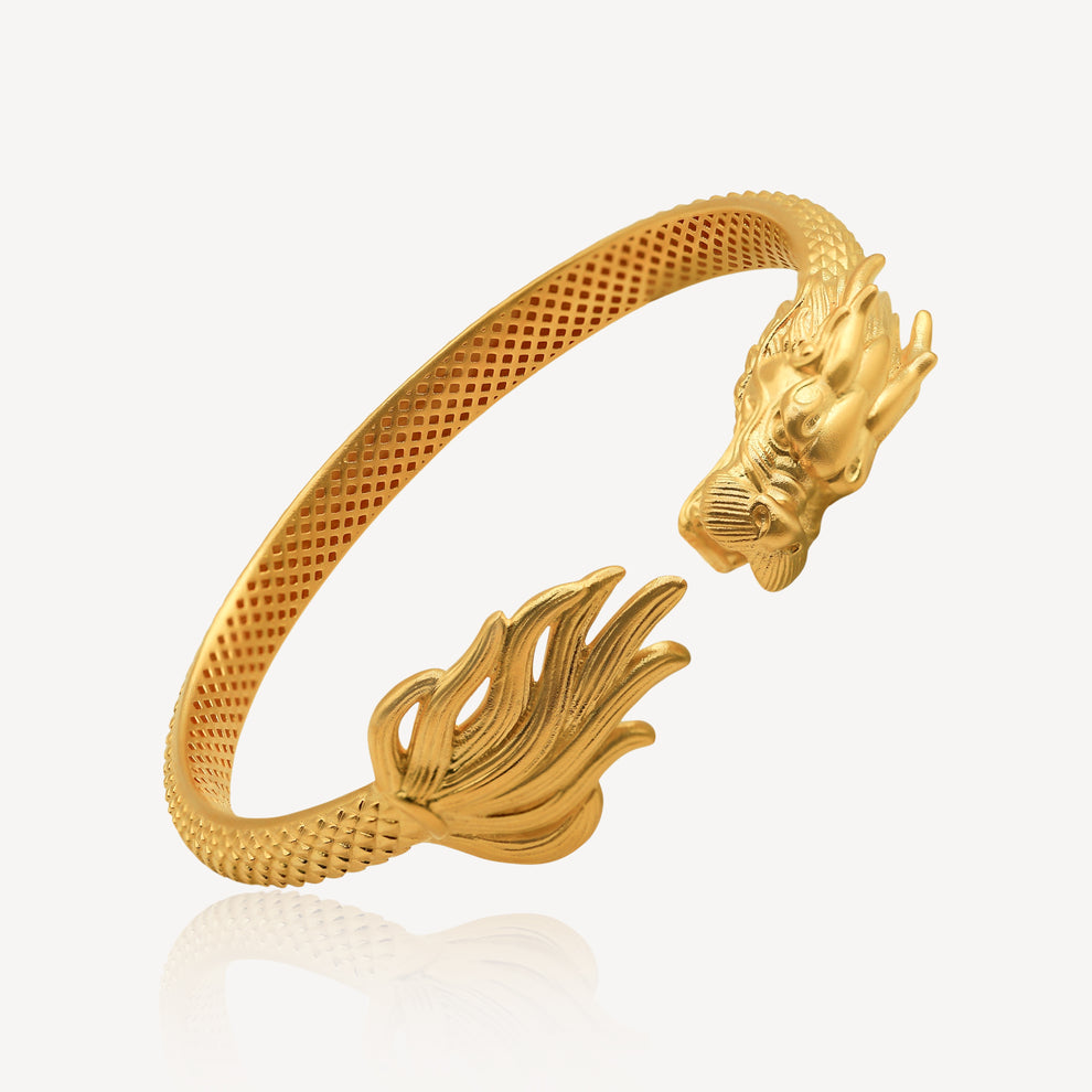999 Gold Dragon Bangle – Top Gold Shop